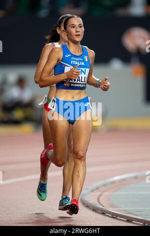 Ludovica Cavalli of Italy competing in the women’s 3000m heats at the ...