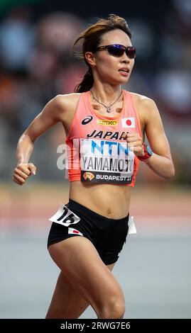 Yuma Yamamoto of Japan competing in the 5000m heats on day five at the ...