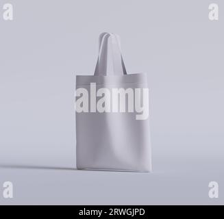 Tote bag white color and realistic texture rendering 3D Stock Photo - Alamy