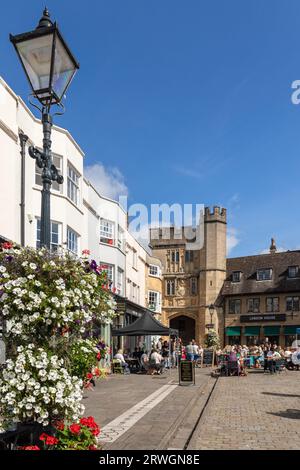 Picturesque Wells Market Place a pedestrianised Market Square with ...