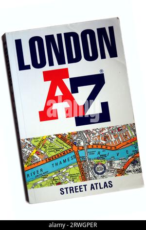 London A-Z Street Atlas - map book - Book cover, white background ...