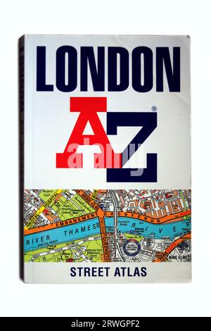 London A-Z Street Atlas - map book - Book cover, white background ...