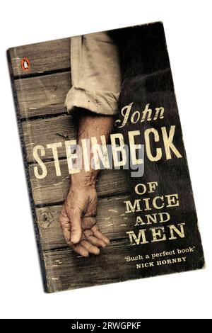 John Steinbeck - Of Mice and Men - Book cover, white background, studio ...