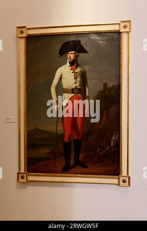 Carl, Archduke of Austria, 1771-1847, in white uniform with blue collar, decorated with the ...