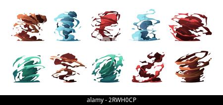 Vfx tornado storm sprite animation effect for game cartoon vector ...