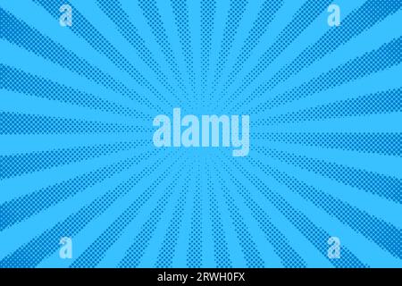 Wow blue rays. Comic background. Sketch style. Line art. Vector ...