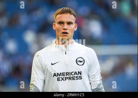 Brighton and Hove Albion goalkeeper Bart Verbruggen during the Premier ...