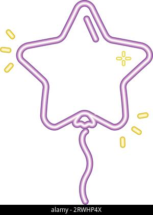 neon helium star balloon vector isolated Stock Vector Image & Art - Alamy