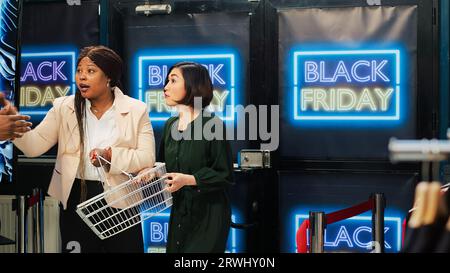 Aggressive and Violent Shopper Stock Photo - Alamy