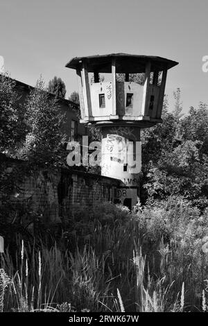 Old dilapidated watchtower in East Berlin Stock Photo - Alamy