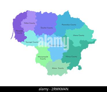 Map of Taurage, a province of Lithuania Stock Vector Image & Art - Alamy