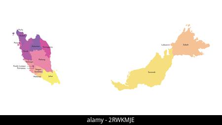 Negeri Sembilan map vector illustration. Malaysian city. State in ...