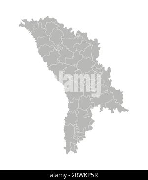 Map of Moldova with regions. Just a simple country border map with ...
