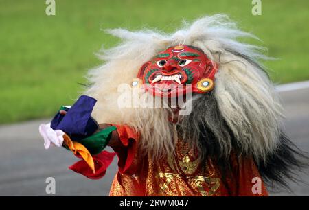 Kathmandu, Bagmati, Nepal. 20th Sep, 2023. Nepal Police personnel march ...