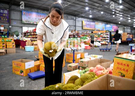 (230920) -- PINGXIANG, Sept. 20, 2023 (Xinhua) -- This aerial photo ...