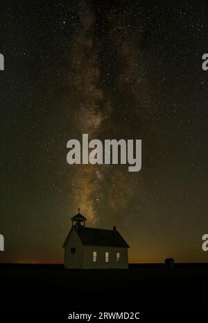 The Abbott Church in Lindon, Utah with starry night sky with a stunning ...