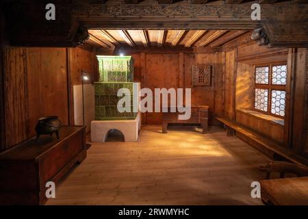 Tyrolean Parlour (Stube) - Traditional Room Interior at Tyrolean Folk ...
