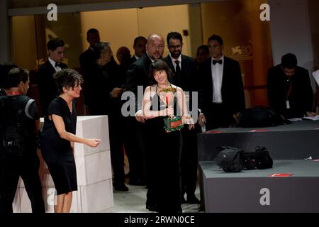 VENICE, ITALY - SEPTEMBER 09: Cailee Spaeny poses with the Volpi Cup ...