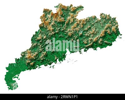 Kwangtung (Guangdong) China province map. Hong Kong Macao Canton ...