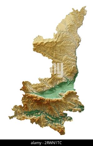 Shaanxi, province of China. Elevation map colored in wiki style with lakes and rivers. Locations ...