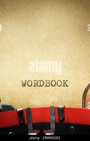 Vocabulary word written with a typewriter Stock Photo - Alamy