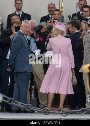 Paris, France, 20th September, 2023. President Macron with King Charles ...