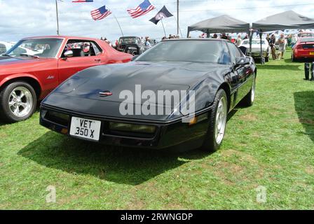 A 1990 Chevrolet GMC Corvette parked on display at the English Riviera ...
