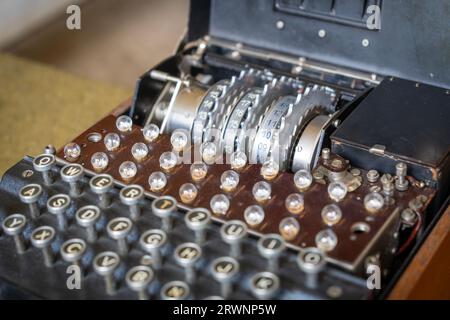 Enigma, the German cipher machine created for sending messages during ...