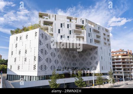Montpellier, France - 09 18 2023 : Closeup view of Le Nuage ...