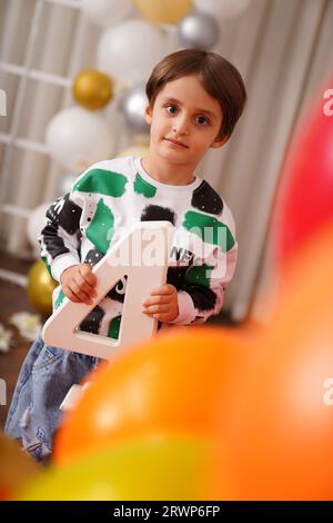 4th Birthday Studio Photography Stock Photo - Alamy