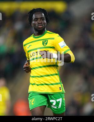 Jonathan Rowe of Norwich City - Norwich City v Leicester City, Sky Bet ...
