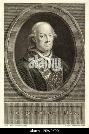 PIO VI. PAPA . 1717-1799. OLEO ANONIMO. MUSEO LAZARO GALDIANO Stock ...