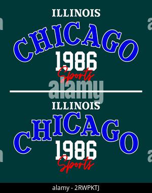 Chicago Illinois lettering design. Chicago typography design. Vector ...