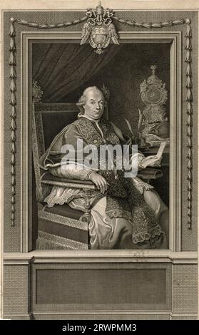 PIO VI. PAPA . 1717-1799. OLEO ANONIMO. MUSEO LAZARO GALDIANO Stock ...