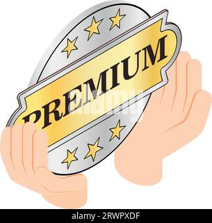 Round label premium isometric icon Stock Vector Image & Art - Alamy