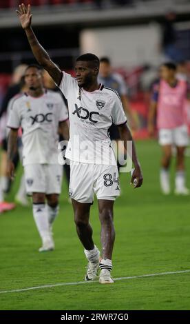 September 9, 2023: D.C. United Forward (20) Christian Benteke heads the ...