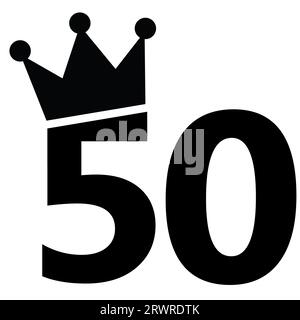 50th Birthday number crown Stock Photo - Alamy