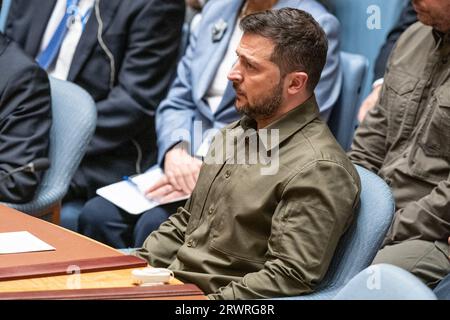 Ukrainian President Volodymyr Zelenskyy attends the G7 summit in Evian ...
