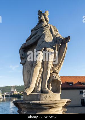 Sculpture Pippin the Younger, Frankish medieval king, short, small, III ...