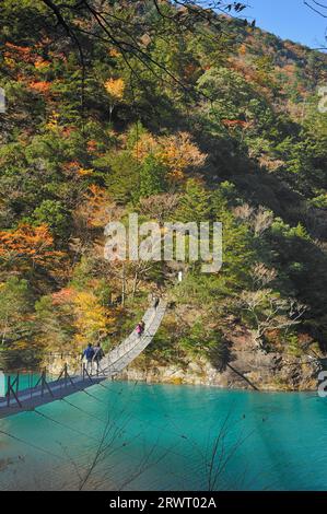 Sumata Gorge and Dream Suspension Bridge, Kawanehon, Shizuoka, Japan ...