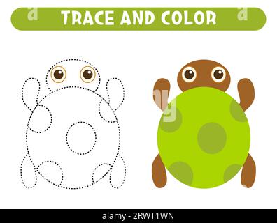 Baby Turtle Isolated Coloring Page for Kids Stock Vector Image & Art ...