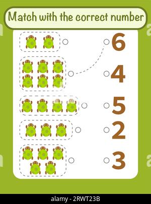 Counting game for kids. Count all turtles. Worksheet for children Stock ...