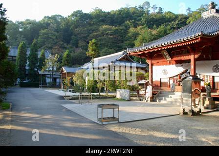 A scenic shot of the Japanese temple taken during the Shikoku 88 temple ...