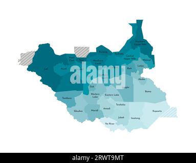 Jonglei state (States of South Sudan, Greater Upper Nile Region) map ...