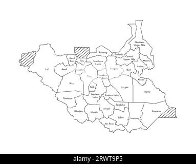 Jonglei state (States of South Sudan, Greater Upper Nile Region) map ...