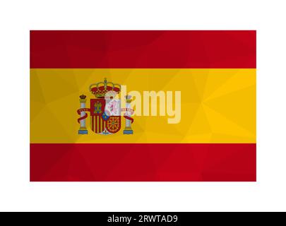 Vector isolated illustration with spanish national flag with shape of ...