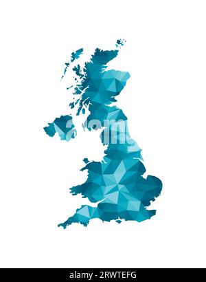 United Kingdom icon. Vector polygonal map of the country. United ...