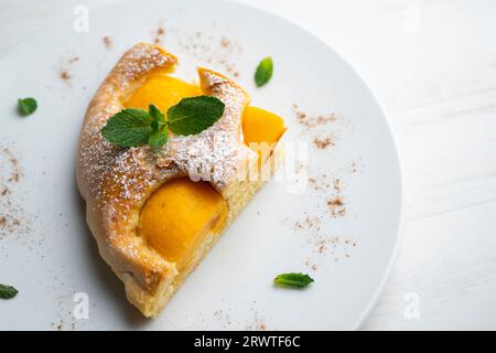 Traditional apricot tart from the Balearic Islands in Spain Stock Photo ...