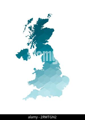 United Kingdom icon. Vector polygonal map of the country. United ...