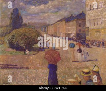 Spring Day on Karl Johan Street. Artist: Munch, Edvard 1892 Stock Photo ...